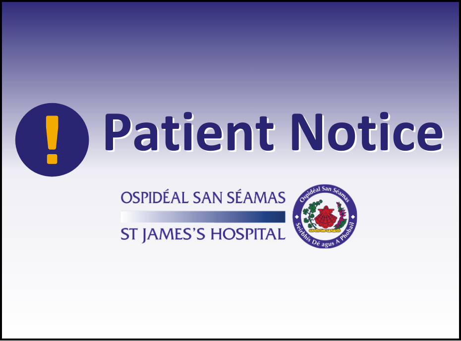 2025 | Emergency Department Notice | St James's Hospital